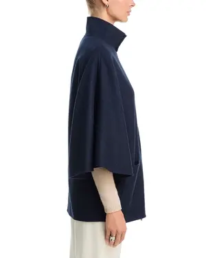 Eleventy Zip Front Wool Blend Cape Jacket