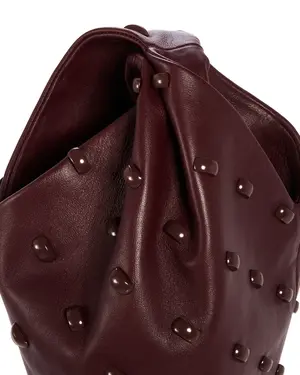 A.L.C. Simone Embellished Leather Bucket Bag - Syrah