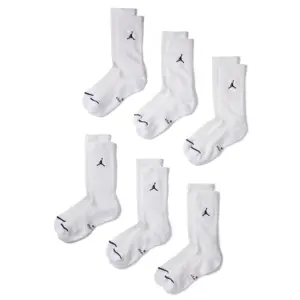 JORDAN Everyday Elevated Crew Socks - White