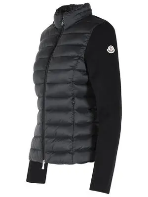Moncler Padded Virgin Wool Cardigan With Zip