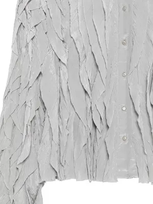 ALYSI Ruffled Shirt - Grey