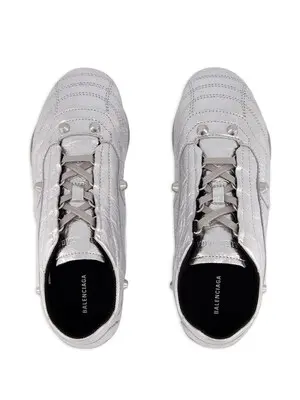 Balenciaga City Leather Sneakers - Silver