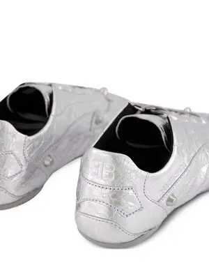 Balenciaga City Leather Sneakers - Silver
