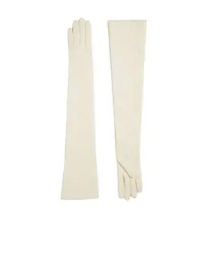 Bottega Veneta Knit Long Gloves - White