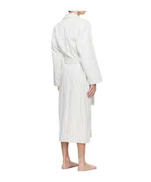 TEKLA Terry Classic Bathrobe - White/blue