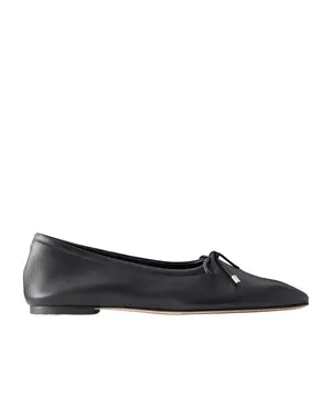 AeydĒ Squaretoe Flat Shoes - Black