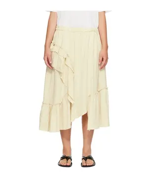 You Must Create Draped Midi Skirt - Yellow