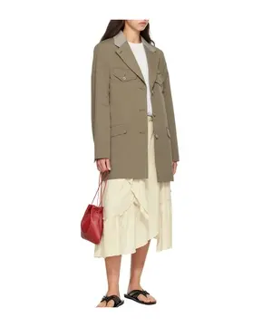 You Must Create Draped Midi Skirt