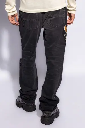 Amiri Distressed Straight-leg Jeans