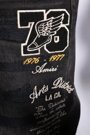 Amiri Distressed Straight-leg Jeans