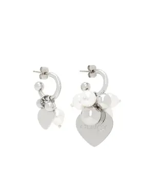 JUSTINE CLENQUET Abbey Charm Hoop Earrings
