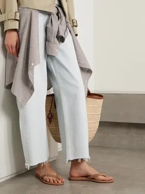 AeydĒ Melody Leather Flip-flops - Tan
