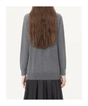 Valentino Garavani Long-sleeved Fine Knit Sweater With Decorative Bow - Grey