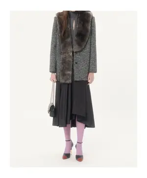 Valentino Garavani Long-sleeved Fine Knit Sweater With Decorative Bow - Grey