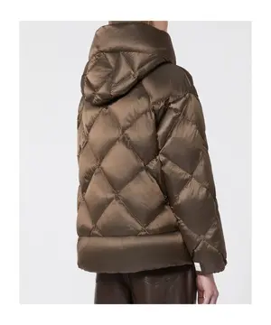 Max Mara Long-sleeved Hooded Down Jacket