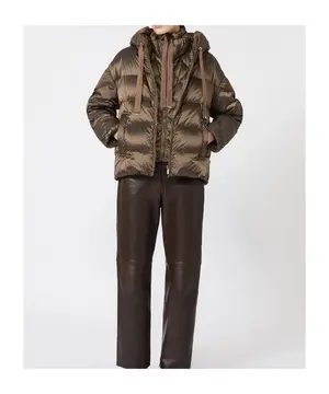 Max Mara Long-sleeved Hooded Down Jacket
