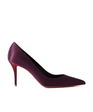 CHRISTIAN LOUBOUTIN Apostropha 80 Satin Pumps - Black