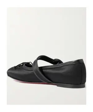 CHRISTIAN LOUBOUTIN Buckled Square Toe Ballet Flats