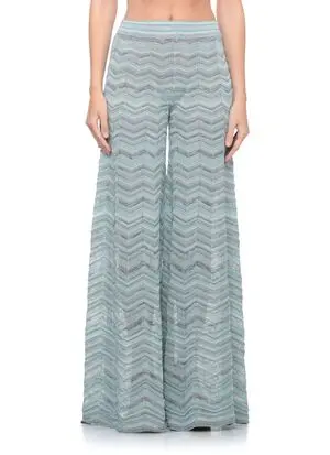 D.exterior Metallic Chevron Wide-leg Pants