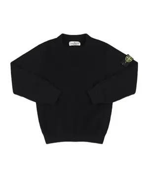 Stone Island Cotton Knit Sweater - Black