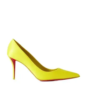 CHRISTIAN LOUBOUTIN Apostropha 80 Satin Pumps - Yellow