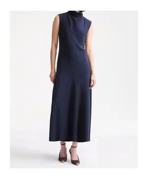 Marella High-neck Pleated Dress