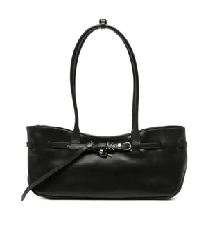 MARGESHERWOOD Grandma Used Knotted Shoulder Bag - Black