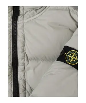 Stone Island Hooded Nylon Down Jacket - Gray