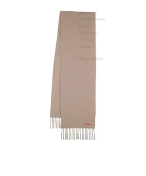 Acne Studios Rectangular Scarf With Fringes - Nude