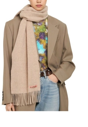Acne Studios Rectangular Scarf With Fringes