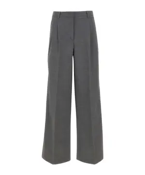 THE GARMENT Grand Pleated Wide-leg Pants - Grey