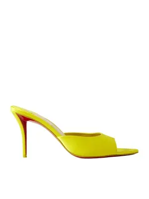 CHRISTIAN LOUBOUTIN Satin Mules - Yellow