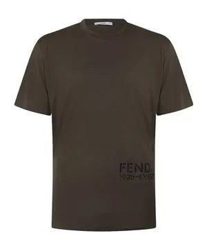 Fendi Hemprint Tshirt - Black