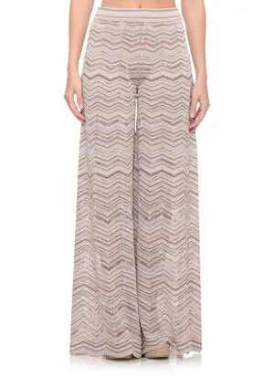 D.exterior Lurex Chevron Knitted Trousers