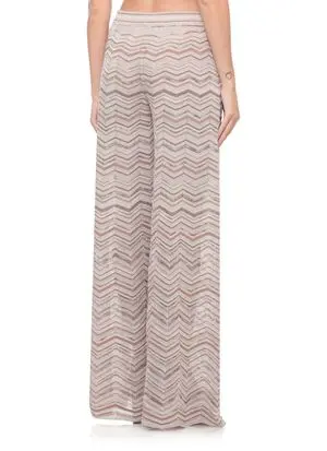 D.exterior Lurex Chevron Knitted Trousers
