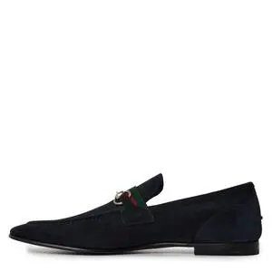 Gucci Navy Suede Loafers