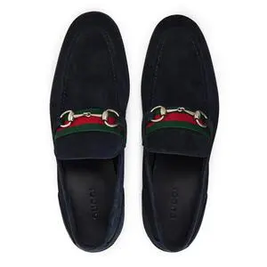 Gucci Navy Suede Loafers