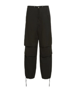 DION LEE Midrise Drawstring Trousers - Black