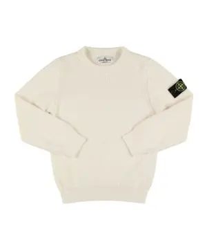 Stone Island Cotton Knit Sweater - White