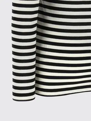 Junya Watanabe Cut-out Shoulder Striped T-shirt - Black/white