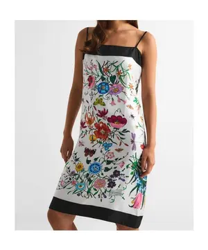 Gucci Floral Butterfly Print Midi Dress
