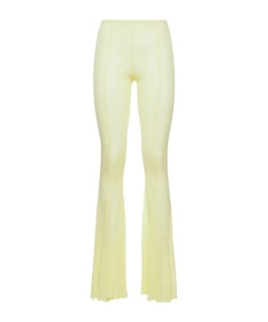 Blumarine Highwaist Wideleg Casual Trousers - Yellow