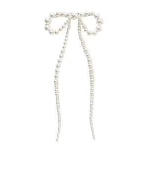 JENNIFER BEHR Presley Bow Barrette - White