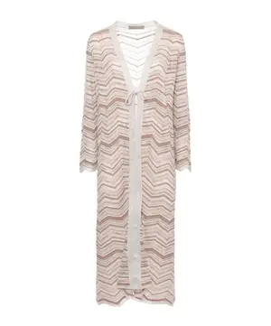 D.exterior Lurex Chevron Long Cardigan