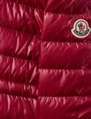Moncler High Standcollar Horizontalquilted Down Jacket - Red