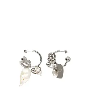 JUSTINE CLENQUET Agyness Charm Hoop Earrings