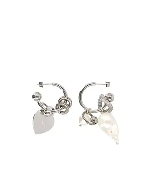 JUSTINE CLENQUET Agyness Charm Hoop Earrings