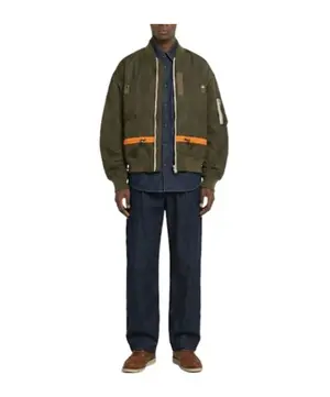 Sacai Bomber Jacket With Central Closure
