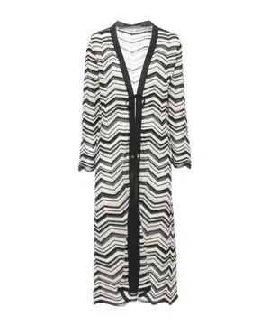 D.exterior Long Chevron Knit Cardigan