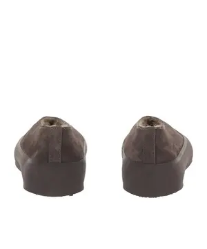 Le Monde Beryl Shearling Lined Flat Shoes - Brown
